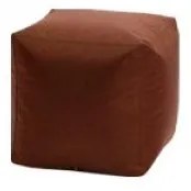Sedací vak taburetka Cube S ekokůže TiaHome - tmavě hnědá