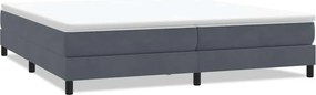 Postel Box Spring bez matrace tmavě šedá 200x210 cm samet 3315844