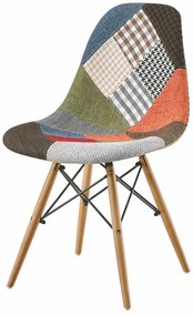 Vikio Jídelní židle PATTY buk/patchwork
