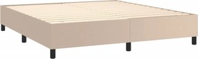 Box spring postel s matrací cappuccino 180 x 200 cm umělá kůže 3142742