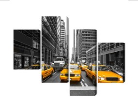 Vícedílný obraz Žluté Taxíky V New Yorku Nedostatek Nedostatek Plátno Canvas 120x75