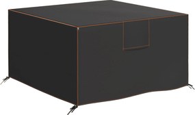Kryt na zahradní nábytek Outsunny – mrazuvzdorný, voděodolný, proti UV, 420D Oxford, větruodolný, čtvercový 125 × 125 × 74 cm (černý) | Aosom