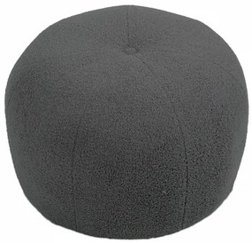 Taburet šedý bouclé látka AK-307 GREY2