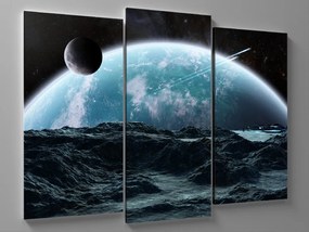 Liox OBRAZ PLANETA ZEMĚ Z MĚSÍCE Rozměr: 120 x 80 cm