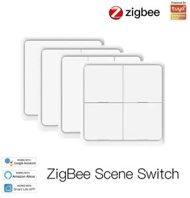 Smart vypínač osvětlení MOES 4 Gang ZigBee Tuya