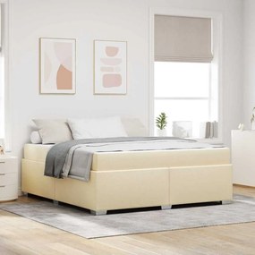 Rám postele s matrací Krémová 180 x 200 cm textil 3399206