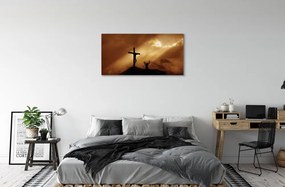 Obrazy na plátně Jesus Cross Light 100x50 cm