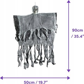 3X Svítící Duch Zahradního Domu Kostra Duch Halloween Velký Strašidelný 90 cm