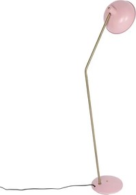 Stojací retro lampa růžová Milton Pink