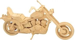 Dřevěné 3D puzzle Harley Davidson I hnědé
