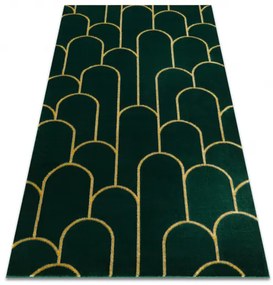 Kusový koberec EMERALD 1021 Luxusní geometrický moderní zelený zlatý Rozměr: 200x290 cm