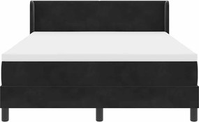 Postel s boxspringem s čelo Černý 200 x 160 cm samet 3341476