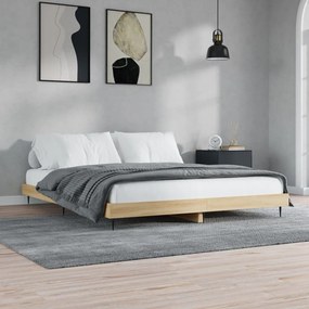 Rám postele dub sonoma 180 x 200 cm kompozitní dřevo - Default Title