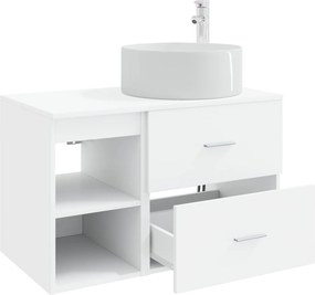Sada koupelnového nábytku 2 ks Bílá Kompozitní dřevo 3403928