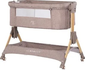 CHIPOLINO Postýlka SleepNFold 2v1 Latte / Přístavná k posteli / 6 výšk