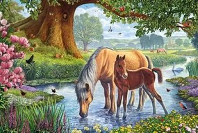 SCHMIDT Puzzle Koně v řece / 150 dílků / od 7 let / 43,2 × 29,1 cm