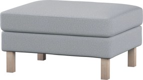 Potah na podnožku IKEA Karlstad barva šedá látka pletený vzor