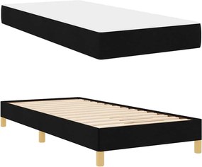 Postel s boxspringem s matrací Černá 90 x 190 cm textil 3398530