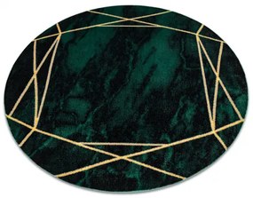 Dywany Luszczow Kusový koberec kulatý EMERALD EXCLUSIVE 1022 mramor, geometrický lahvově zelená / zlato Rozměr koberce: 120 cm KRUH