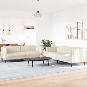 2dílná sedací souprava krémová textil 3209245