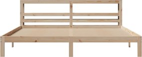 Rám postele s čelem 200 x 200 cm masivní borové dřevo 3306055