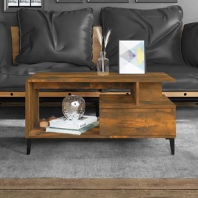 vidaXL Konferenční stolek 90x49x45 cm kompozitní dřevo [819623] Barva: hnědý dub