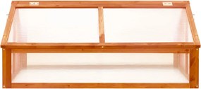 Skleník hnědá 114 x 80 x 50 cm jedlové dřevo 316415