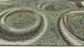 Koberce Breno Metrážový koberec DROPS 92, šíře role 400 cm, Zelená, Vícebarevné