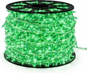 Easy Fix LED světelný řetěz, 100 m, venkovní, zelený, 2000 diod, bílý kabel, IP67l, cívka