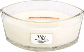 WoodWick vonná svíčka s dřevěným knotem Elipsa White Teak 453,6 g