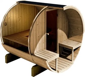 Sudová sauna ECO 200 BOROVICE THERMO s terasou, smontovaná
