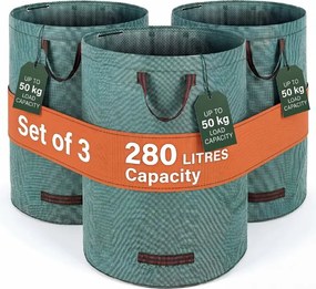 Zahradní taška sada 3 ks 280L max 50kg