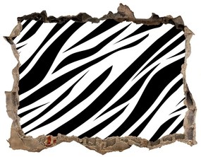 Wallmuralia Samolepící díra zeď 3D Zebra pozadí 95x64 cm