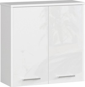 Koupelnová skříňka Fin W60 2D bílá/bílý lesk