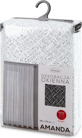 ZÁCLONA NA PÁSCE AMANDA 300X270 CM BÍLÁ