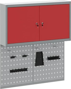 Sada pracovních skříní 3 ks Červená Práškově lakovaná ocel 3321399