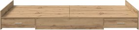 Rám postele s úložným prostorem Artisanový dub 120 x 190 cm 3335332