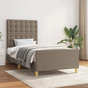 Rám postele s čelem taupe 80x200 cm textil 3125337