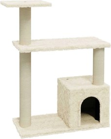 Škrabadlo pro kočky se sisalovými sloupky krémové 70 cm 171433