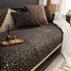 Luxusní přehoz na pohovku, či křeslo se zlatým motivem (L) Barva: E, Rozměry (cm): 90 x 210 cm