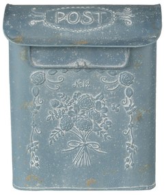 Modro šedá retro poštovní schránka No. 12 - 26*11*31 cm