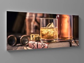 Liox XXL Obraz čas na oddych s whisky Rozměr: 200 x 100 cm