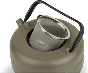 Khaki konvice na čaj z litiny se sítkem 750 ml Henan – Bredemeijer