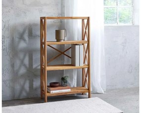 Designový regál Walworth 124 cm přírodní dub