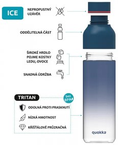 Dětská  láhev Ice, 430ml, Quokka, ptáci