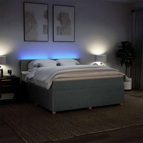 Box spring postel s matrací tmavě šedá 180x200 cm textil 3289836