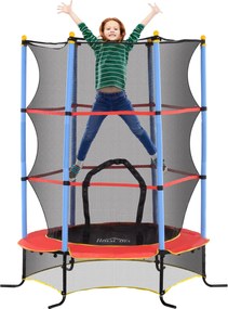 HOMCOM Dětský Trampolína Ø 1,75 × 1,90H m: Ochranná síť, zipová brána, ochranný kryt pružin a 6 polstrovaných tyčí | Aosom