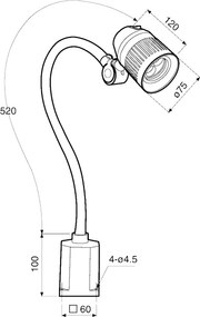 LED pracovní lampa WBL 3