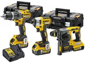 DeWALT - 9dílná sada AKU nářadí, baterií a nabíječky DCK368P3T