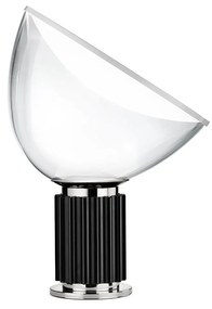 Flos F6604030 Taccia small LED, designová lampa se stmívačem, 16W LED 2700K, sklo/matná černá, výška 48,5cm